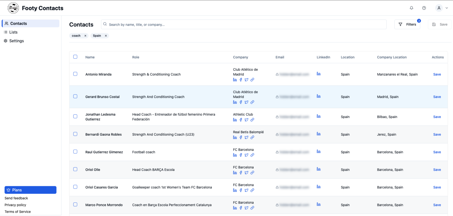 Footy Contacts - The Home of Football Contacts - Footy Contacts ...